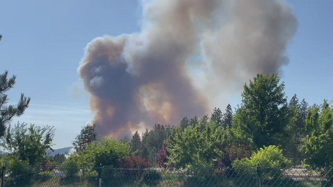 RAW Video: Wildland fire burning in Athol | krem.com