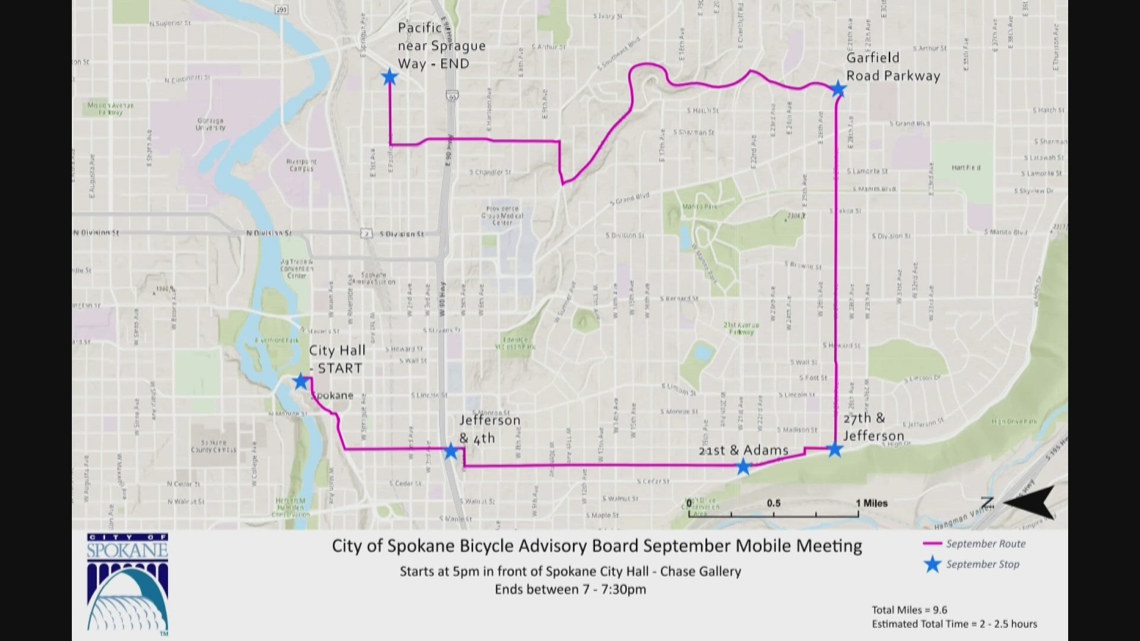 Spokane Bike Commission mobile meeting taking place Tuesday night | krem.com