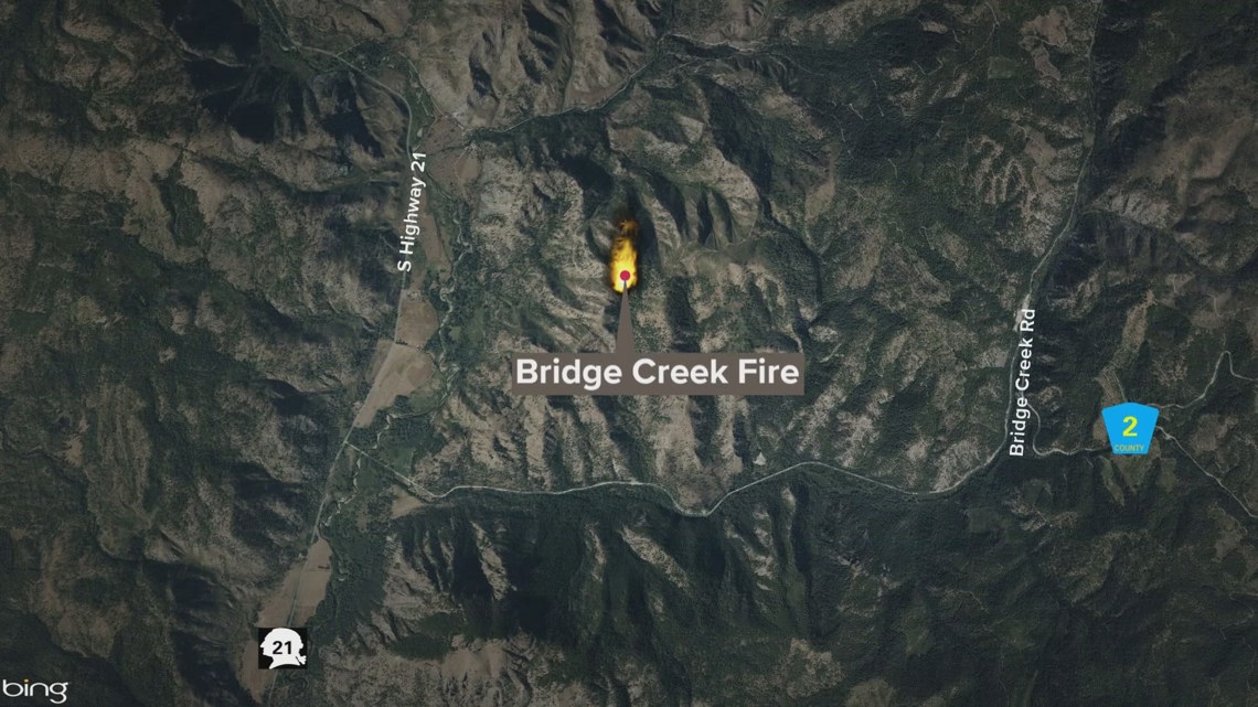 Bridge Creek Fire causes Level 1 & 2 evacuations | krem.com