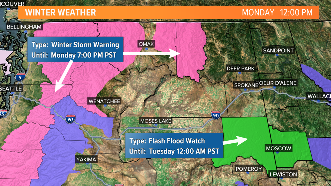 Flood Advisory issued for the Palouse as rain falls and snow melts ...