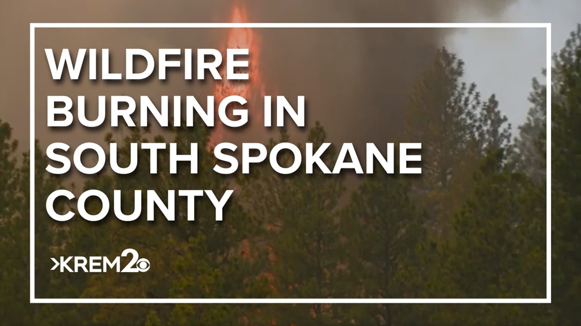 Wildfire burning near south Spokane County estimated around 200 acres ...