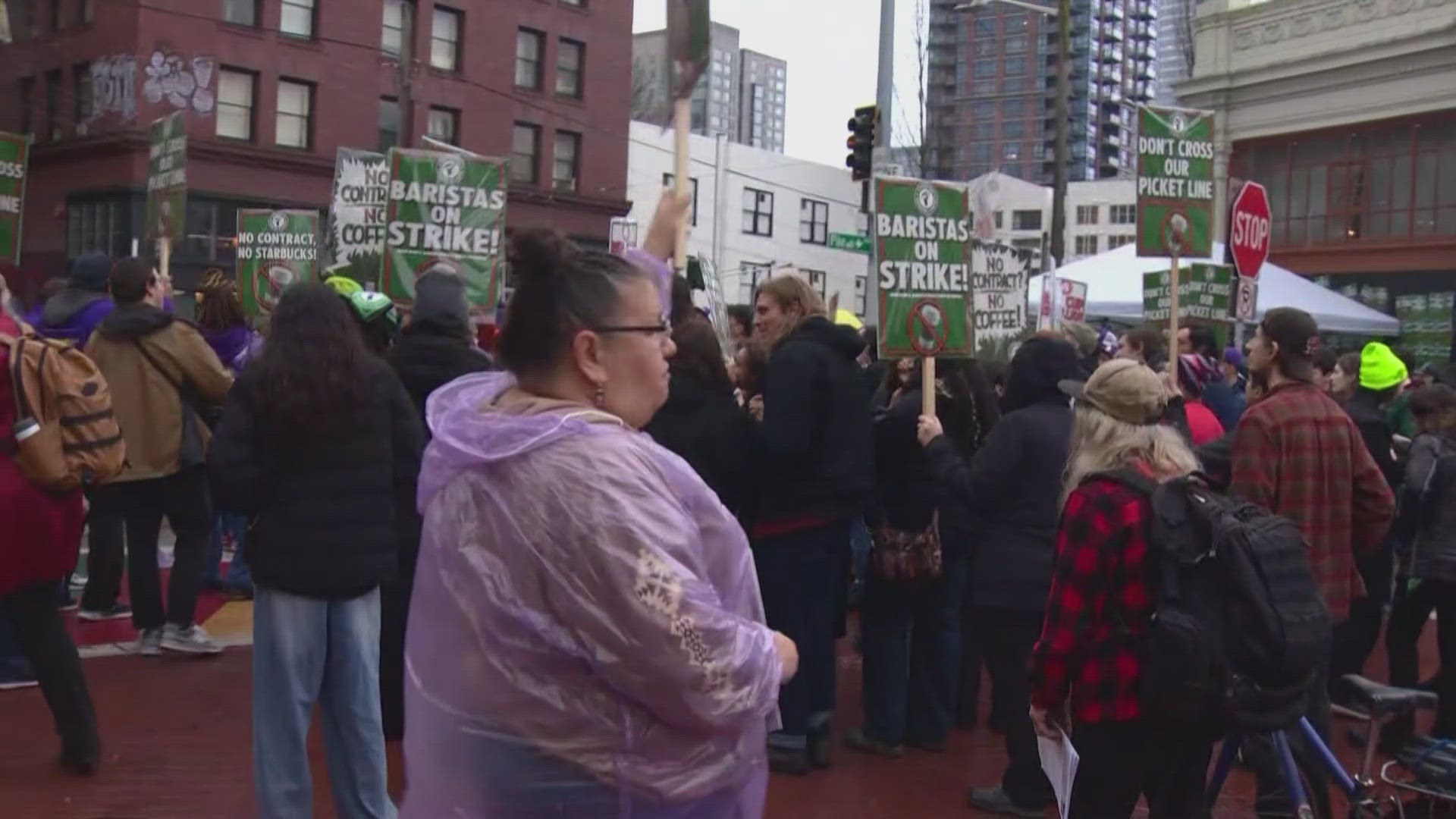 Starbucks workers picket on Red Cup Day nationwide | krem.com