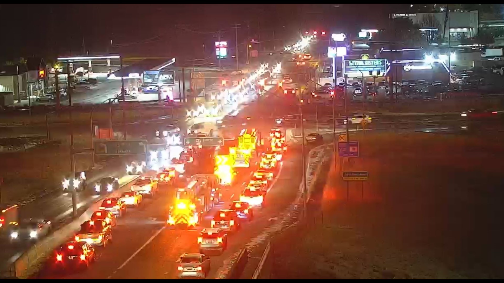 Crash involving school bus blocking left through lane on northbound ...