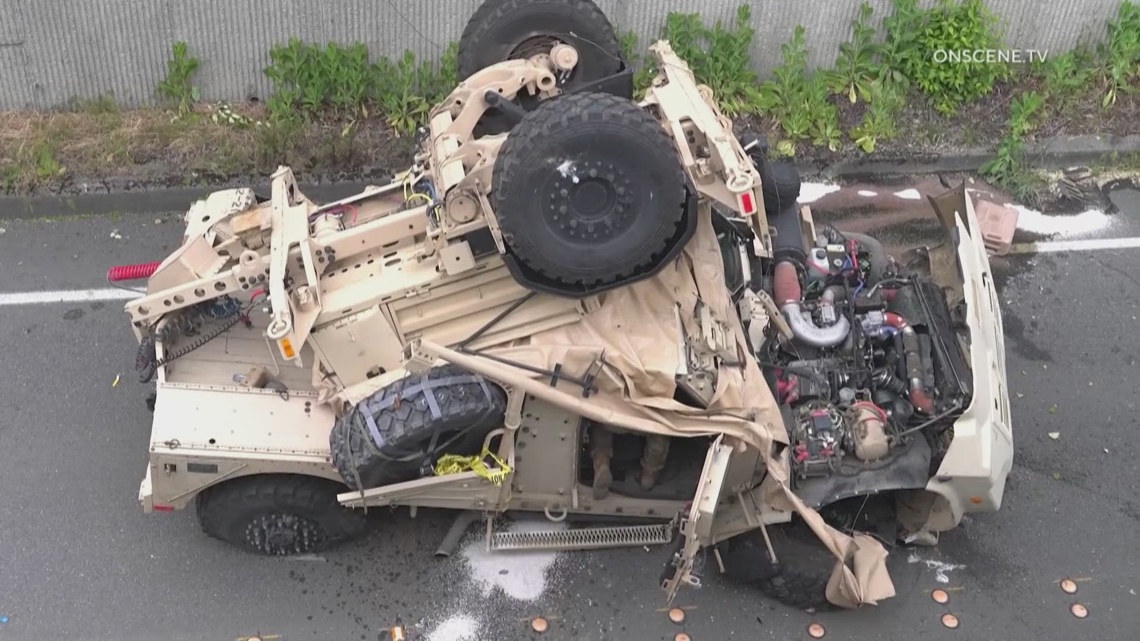 Two injured after military vehicle drives off 30-foot drop in Bellevue ...