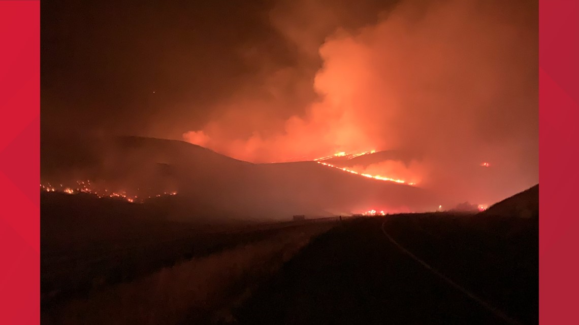 Fire assistance responding to 3,000 acre fire in Whitman County | krem.com