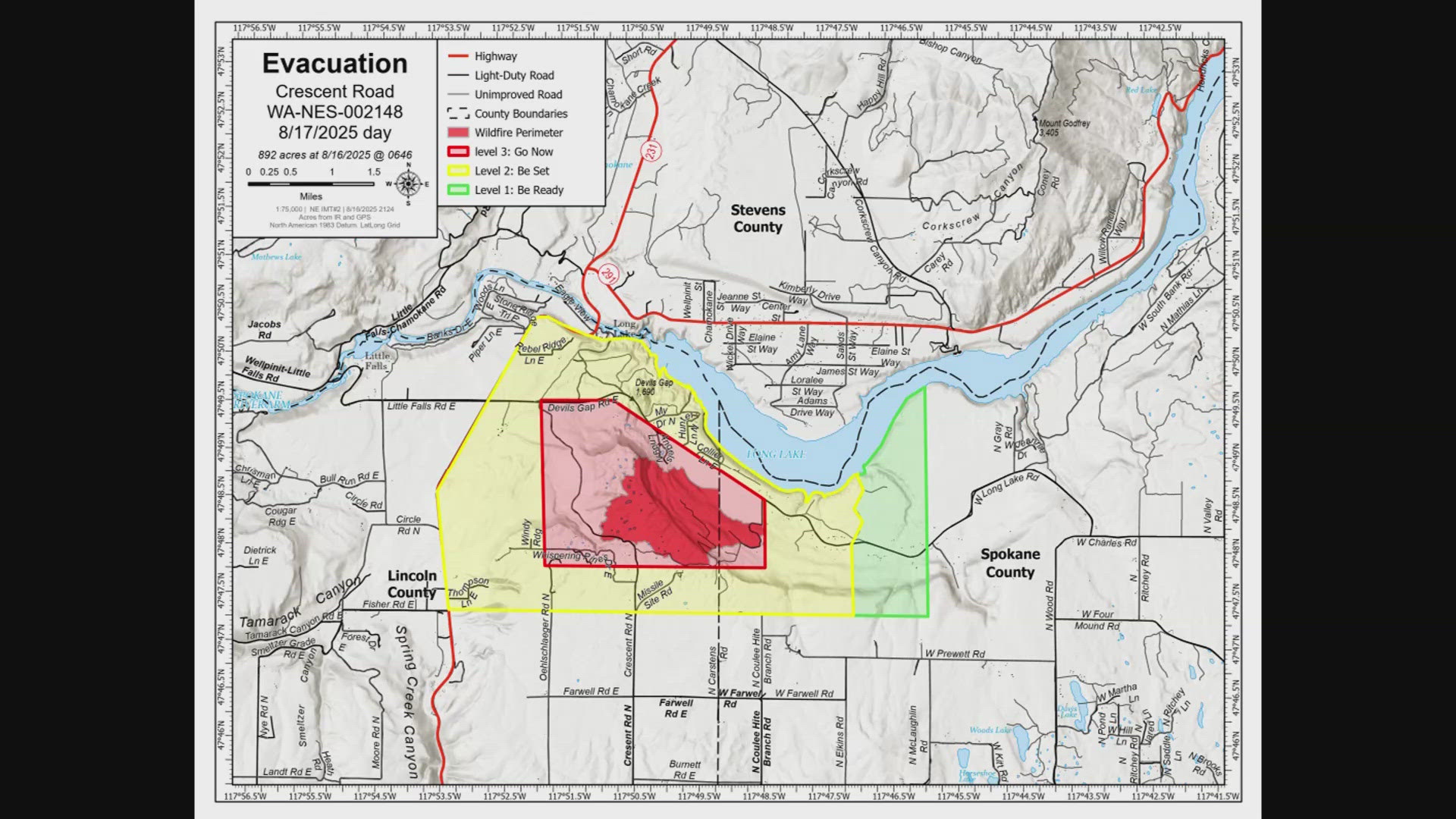 Evacuations downgraded for the Crescent Road Fire burning in Lincoln ...