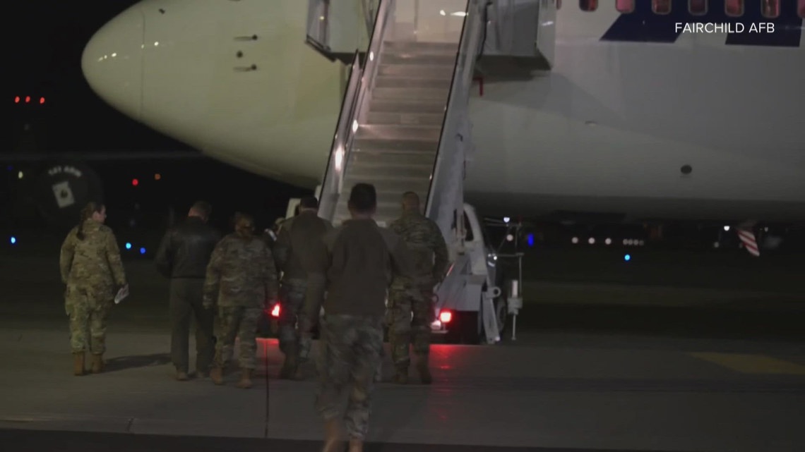 141st Air Refueling Wing welcomes guardsmen home to Fairchild Air Force ...