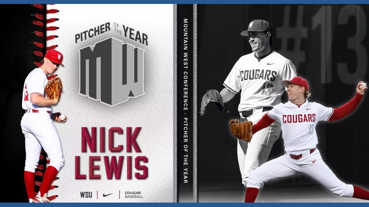 WSU starting pitcher Nick Lewis wins ABCA Rawlings Gold Glove | krem.com