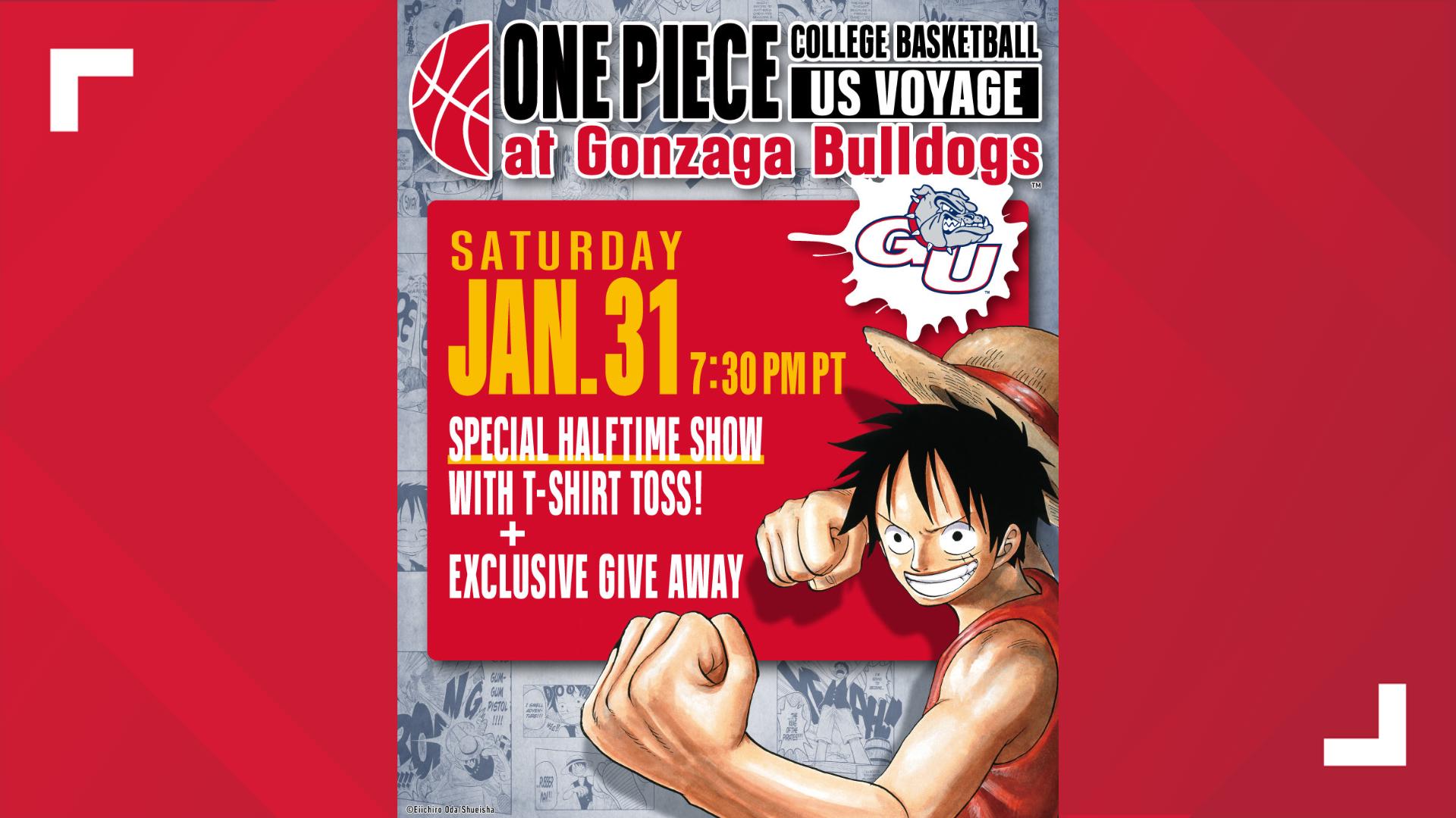 Gonzaga Bulldogs partner with hit anime 'One Piece' for themed halftime ...