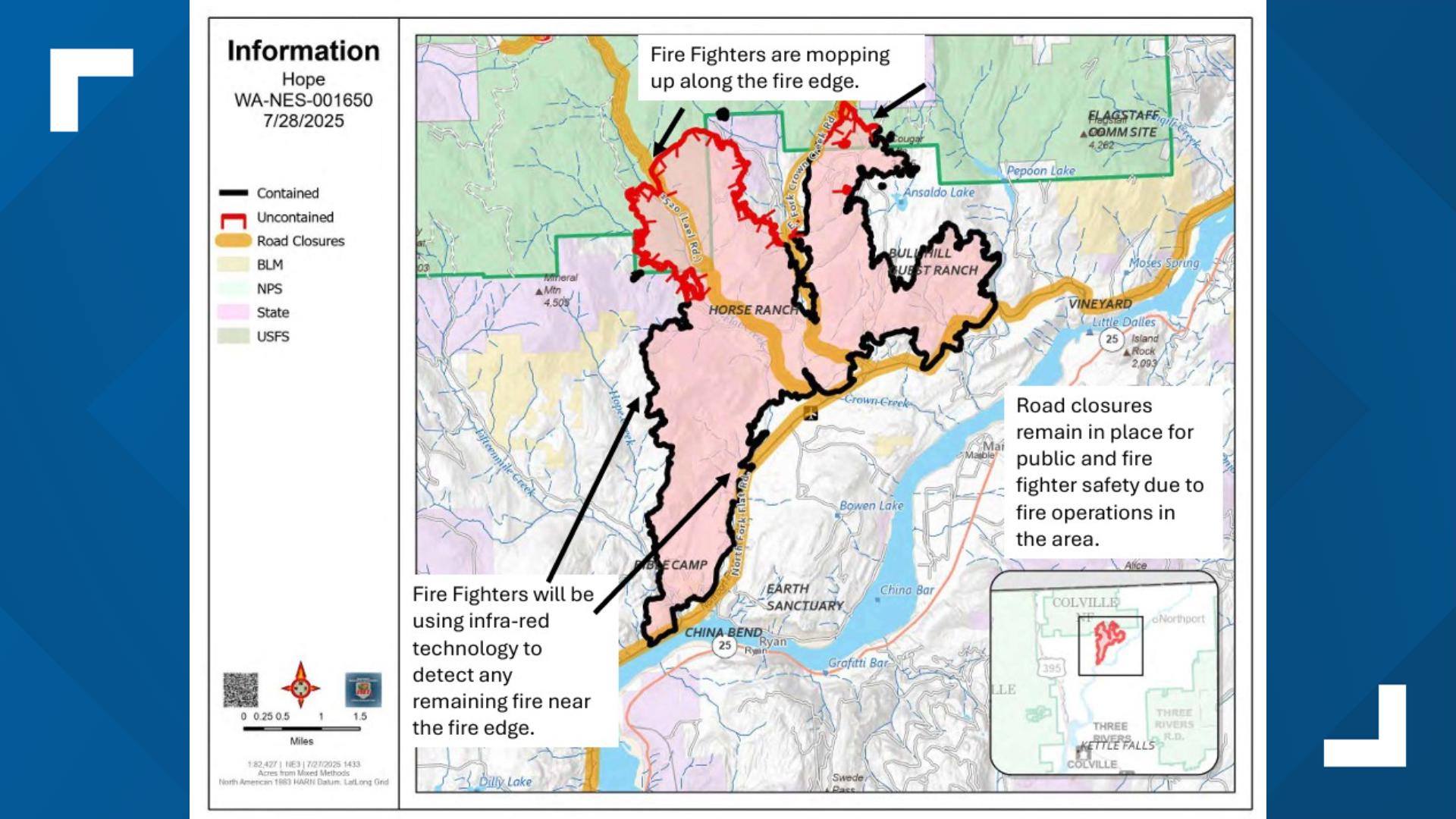 All evacuations lifted for Hope Fire burning southwest of Northport ...