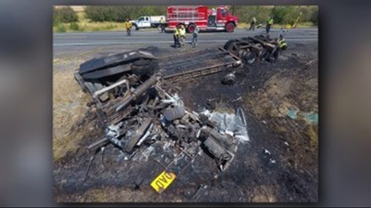 Fire engulfs both vehicles, spreads to field in fatal Hwy 95 crash ...