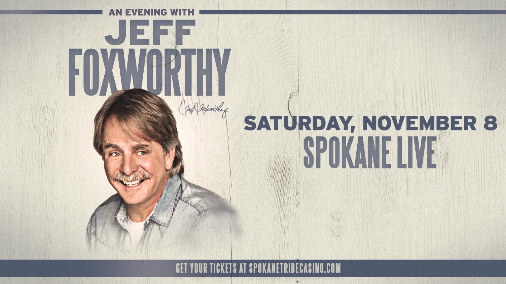 Comedian Jeff Foxworthy coming to Spokane Tribe Resort and Casino this ...
