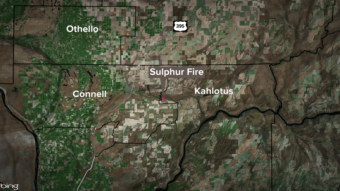 Sulphur Fire grows to 1,000 acres in two hours in SE Washington | krem.com