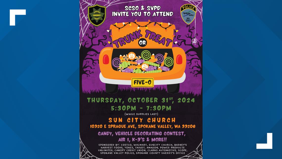 Spokane Valley police hosting trunk-or-treat on Hallowween | krem.com