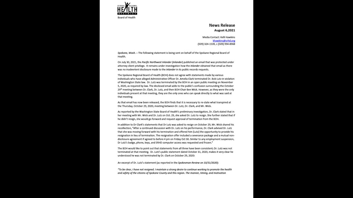 Fact-checking SRHD claims about Dr. Lutz firing | krem.com