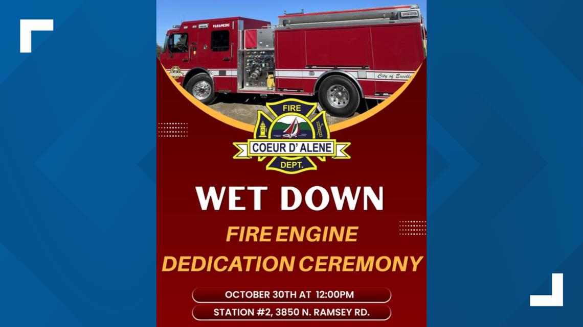 Coeur d'Alene Fire Department hosting 'Wet Down' ceremony to welcome ...