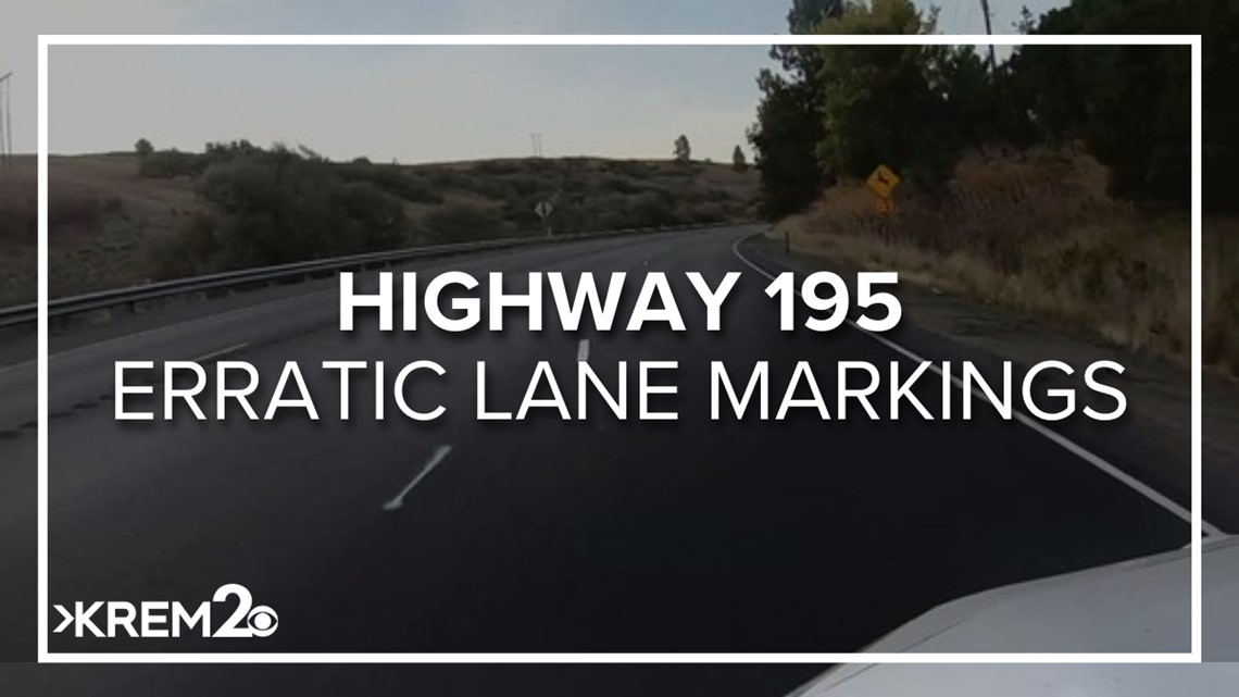 Erratic road lines on Highway 195 to Pullman causing confusion for ...
