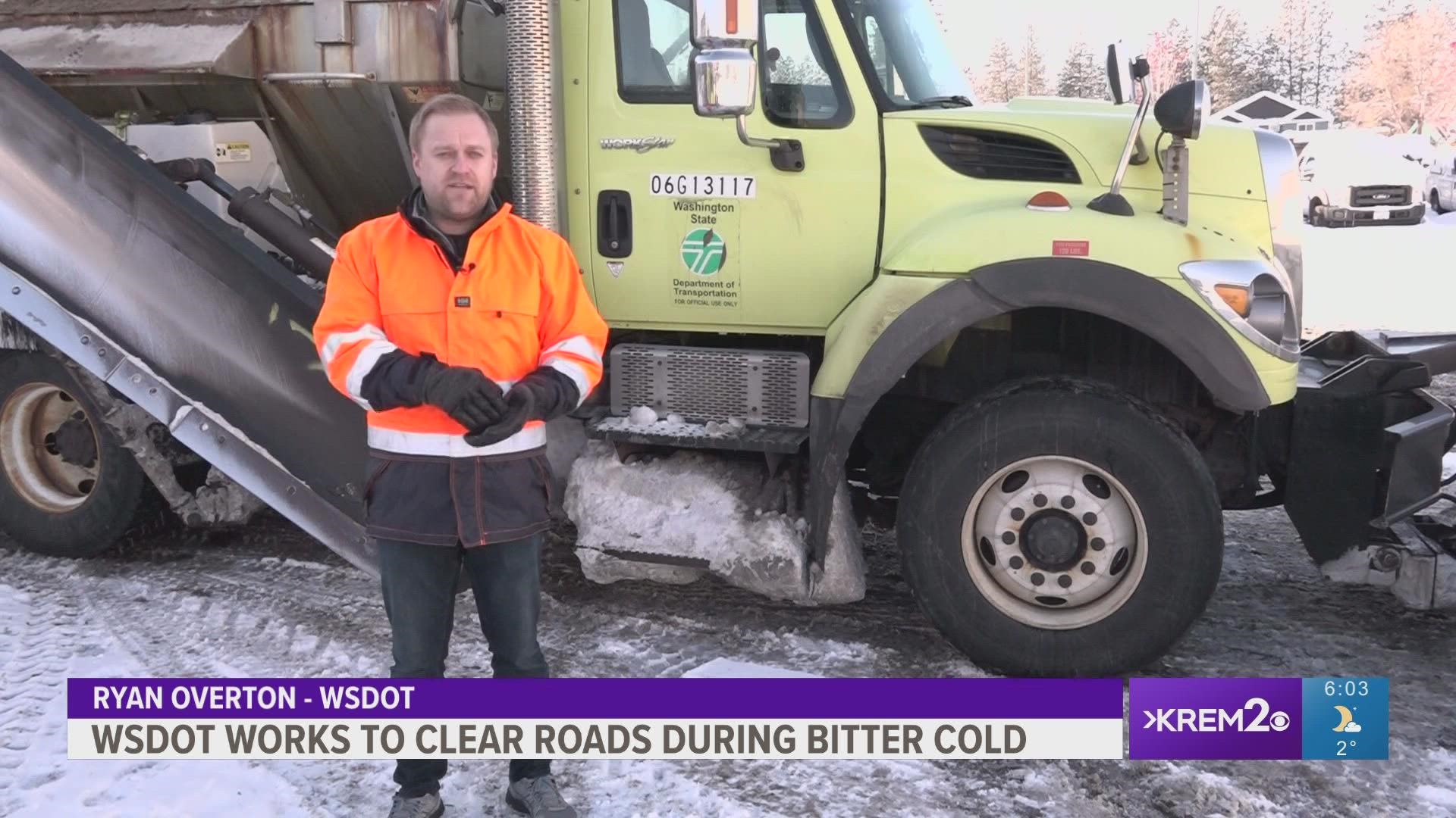 Frigid temps mean a change of plans for WSDOT | krem.com