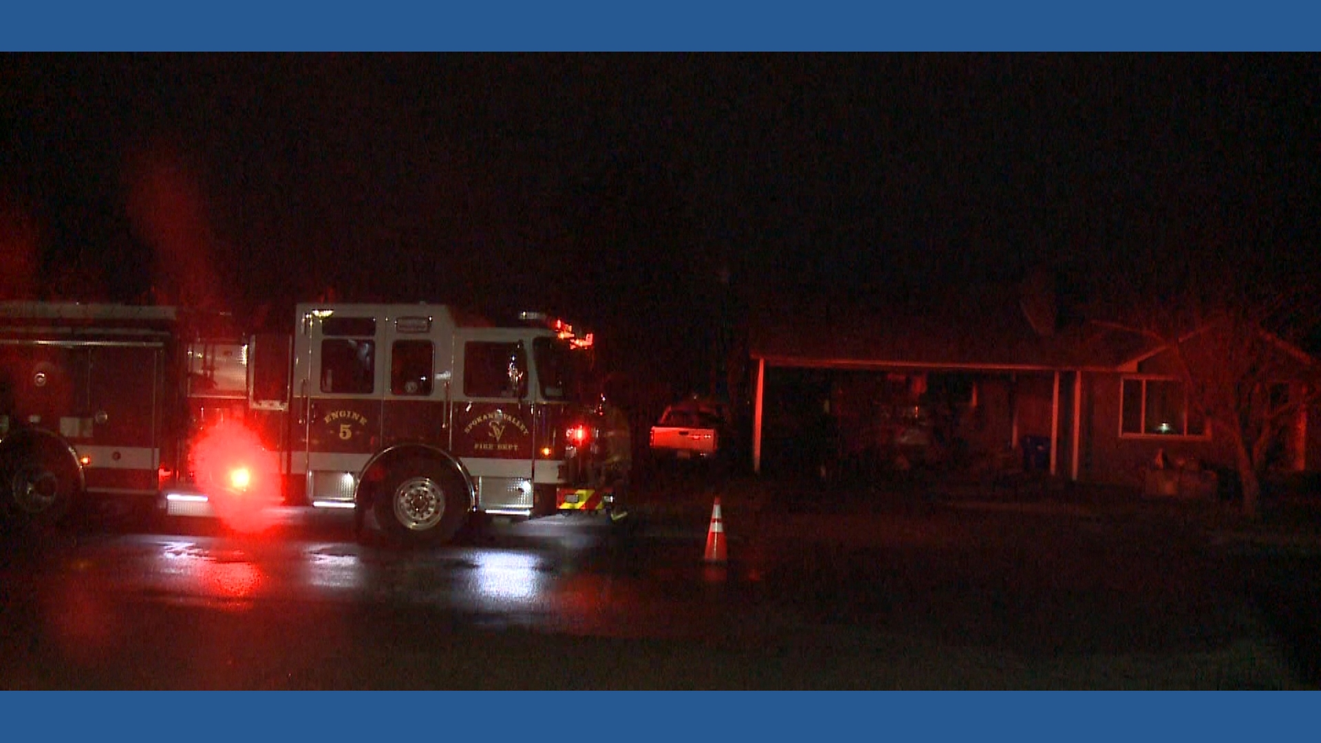 Spokane Valley firefighters put out house fire Sunday night | krem.com