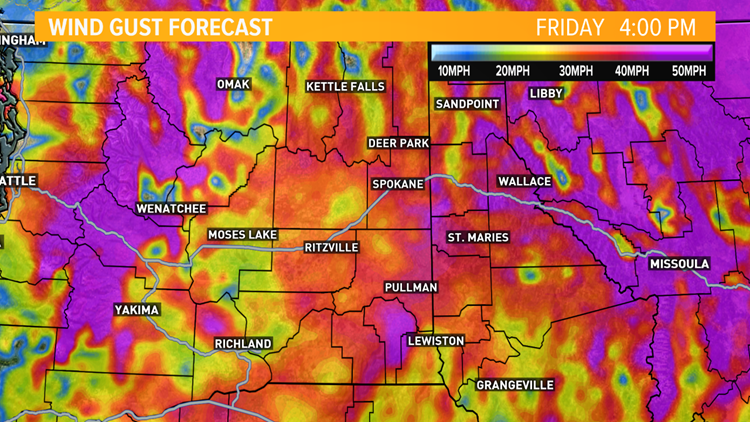Spokane weather forecast: Wind Advisory in effect on Friday | krem.com