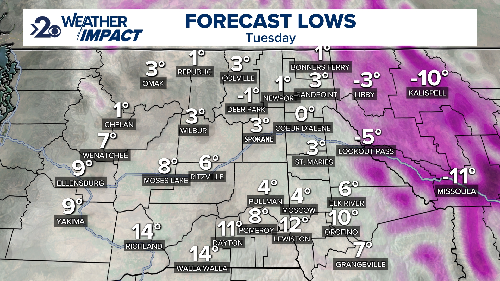 Bitter cold weather to hit Spokane this week with single digit ...