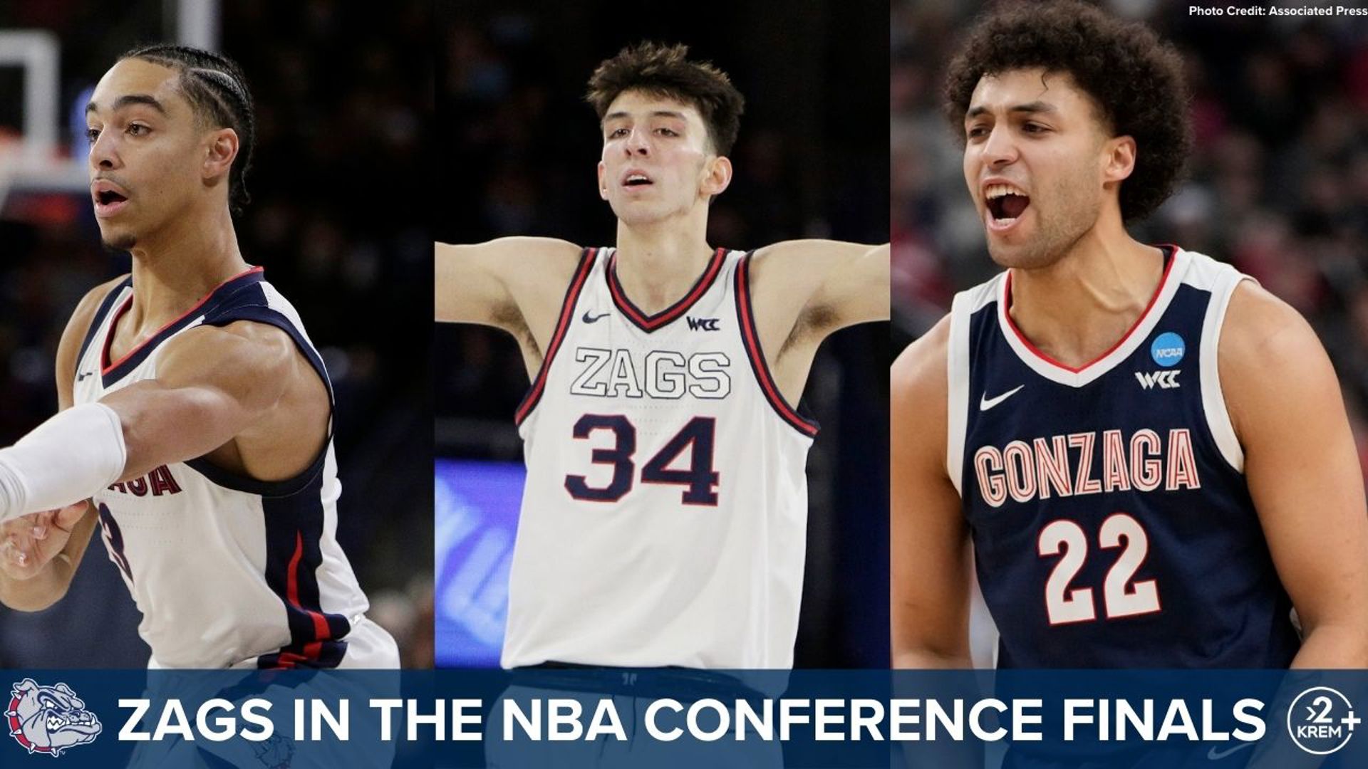 Holmgren, Nembhard and Watson representing Zags in 2025 NBA Conference Finals | krem.com