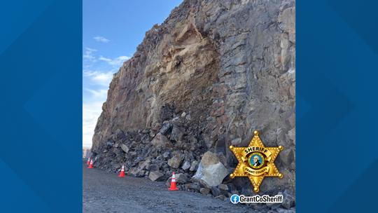 Old Vantage Highway closed due to unstable rockface | krem.com