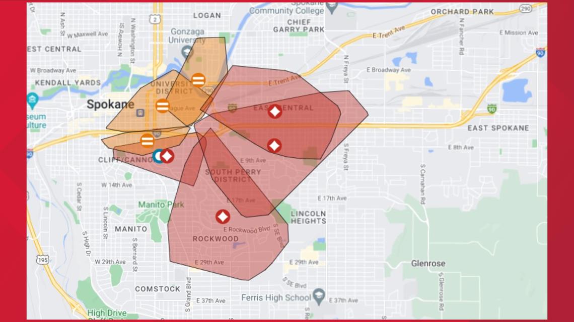 Power outage affecting almost 10,000 Spokane Avista customers | krem.com
