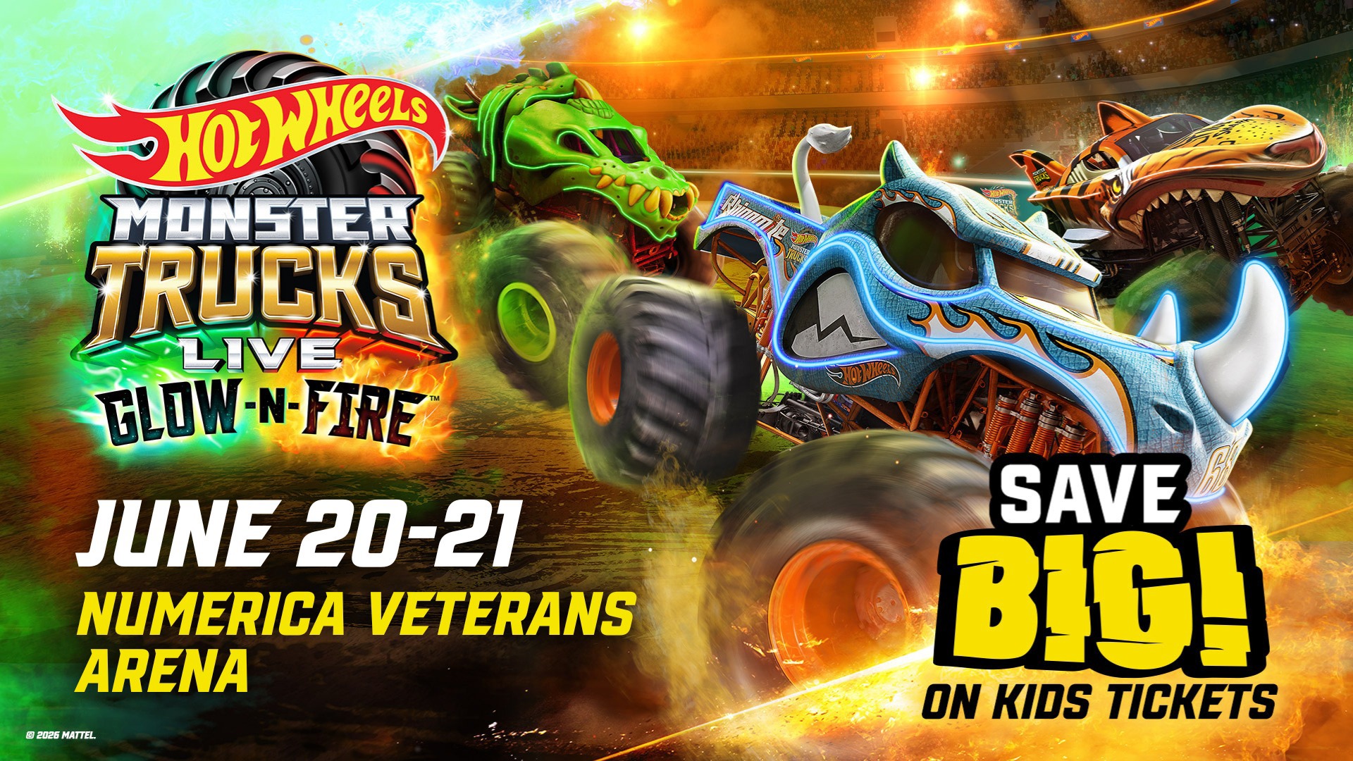 Win tickets to the Hot Wheels Monster Trucks Live™ Glow-N-Fire! | krem.com