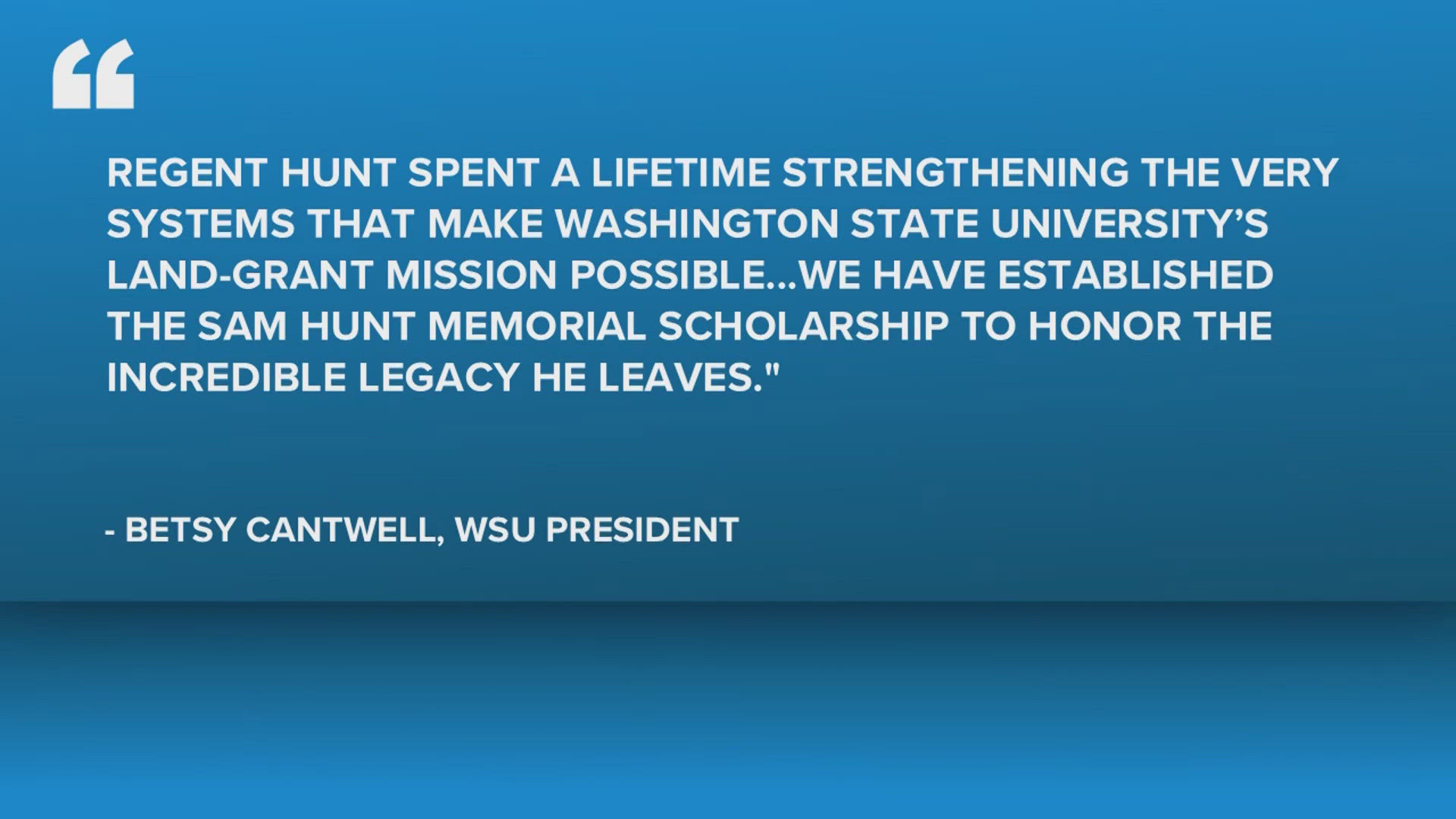WSU Regent Sam Hunt has died | krem.com