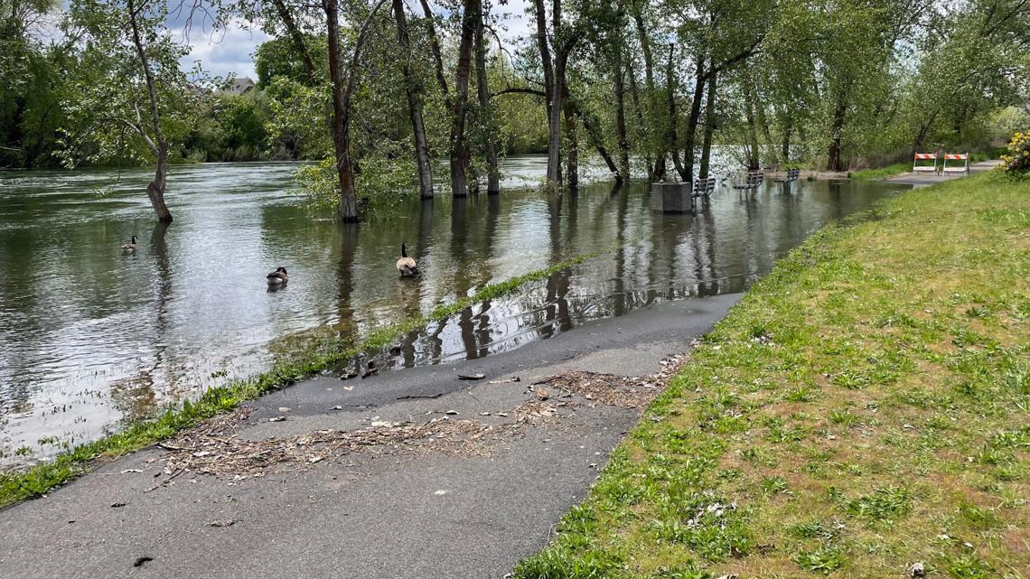 Spokane River floods some of Centennial Trail | krem.com