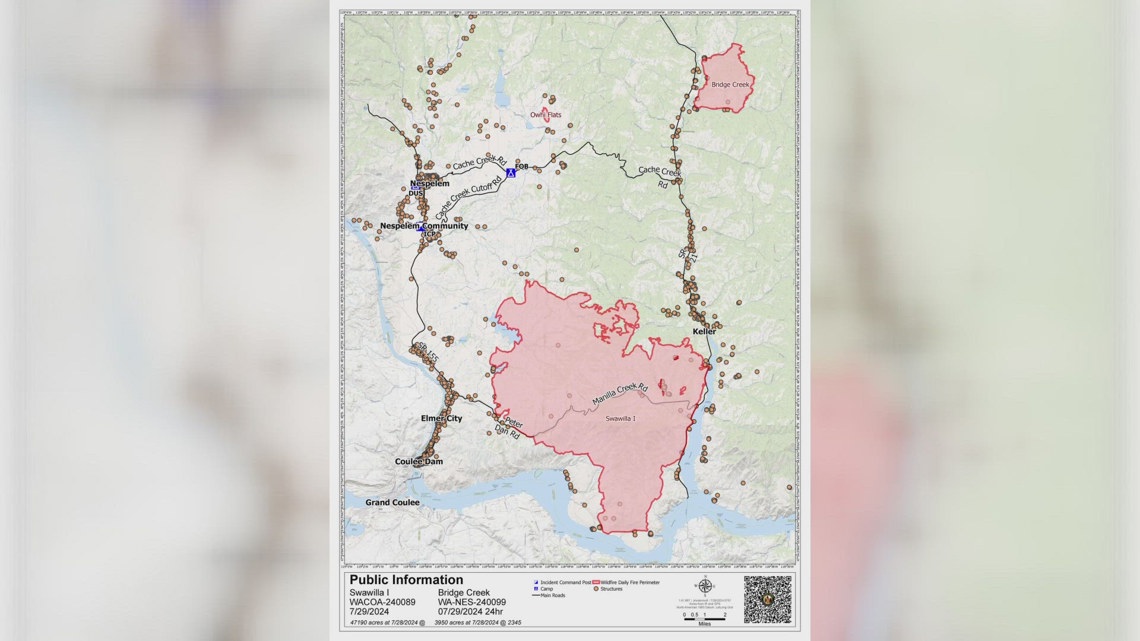 Swawilla Fire Update: Tuesday, July 30, 2024 | krem.com