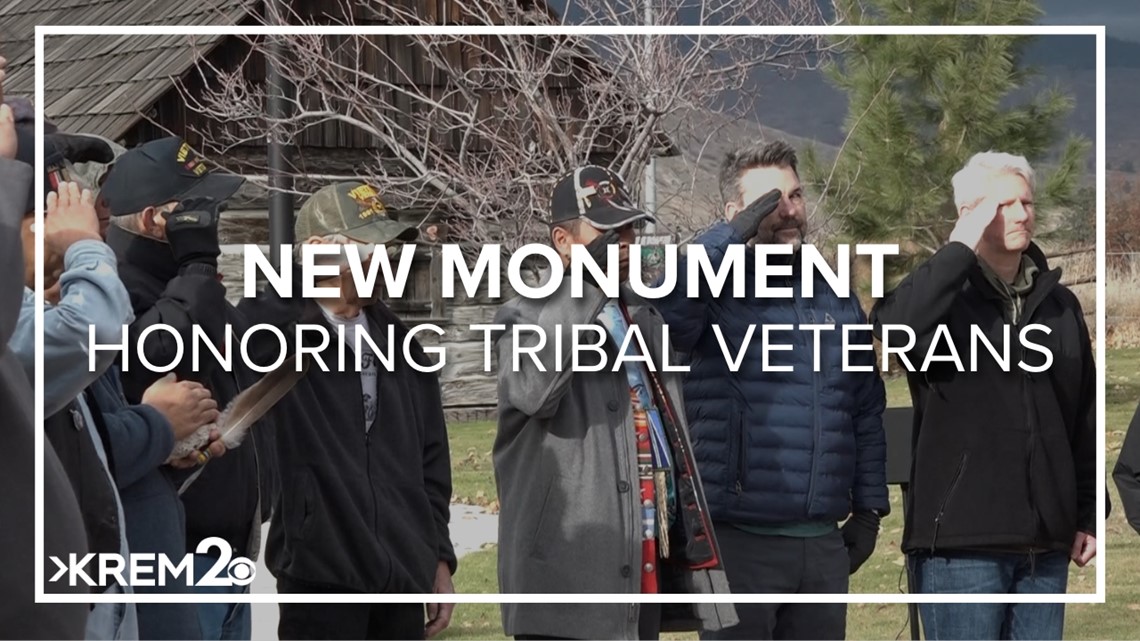 Colville Reservation Tribes unveil new monument on Veteran's Day | krem.com