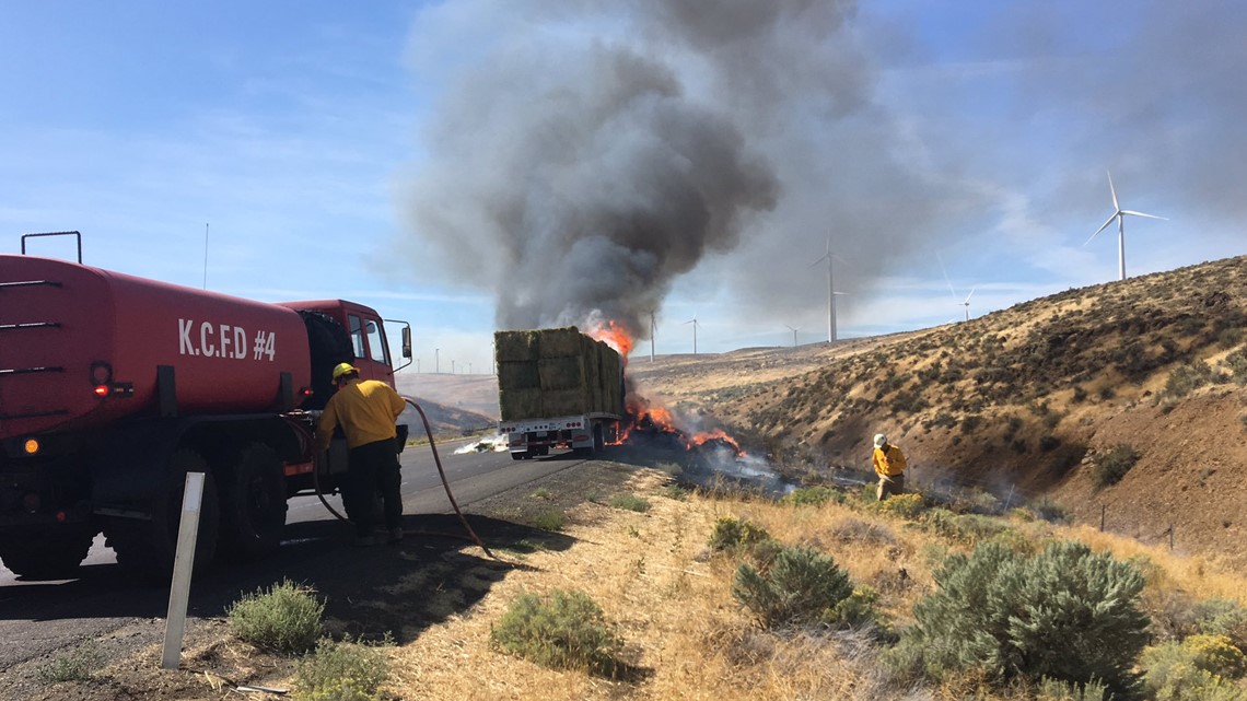 All lanes of I-90 reopened near Vantage after Rock Spring Fire | krem.com