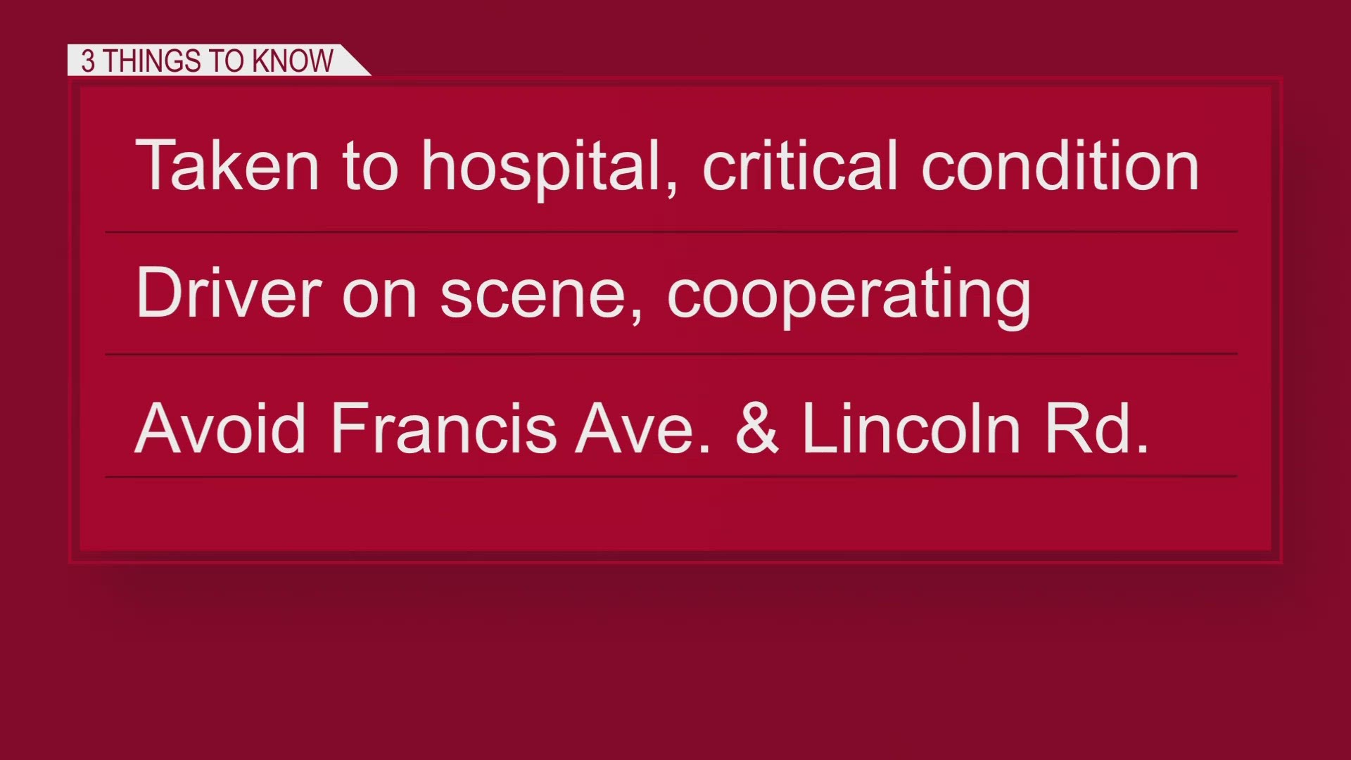 Person In Critical Condition After Being Hit By Car On N Division