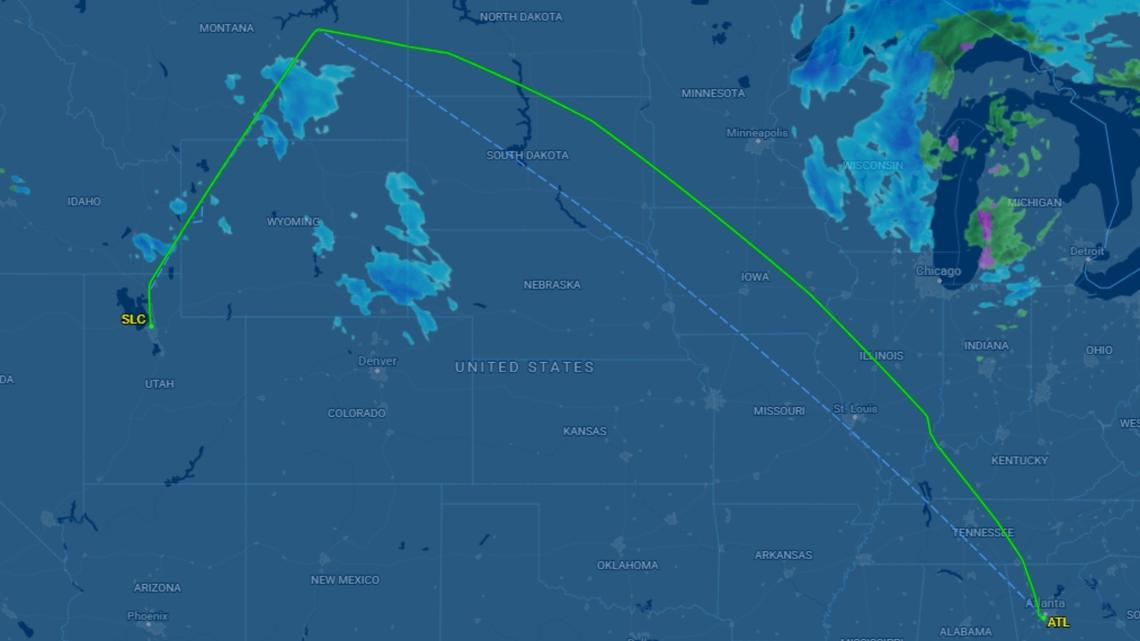 Flight from Atlanta to Spokane diverted to Salt Lake City due to ...
