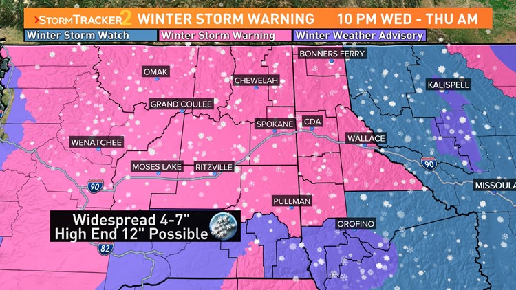 Winter Storm Watch for Spokane, Coeur d'Alene | krem.com