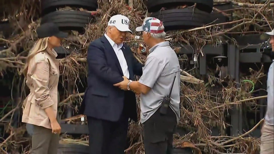 President Trump surveys flooding disaster in Texas | krem.com