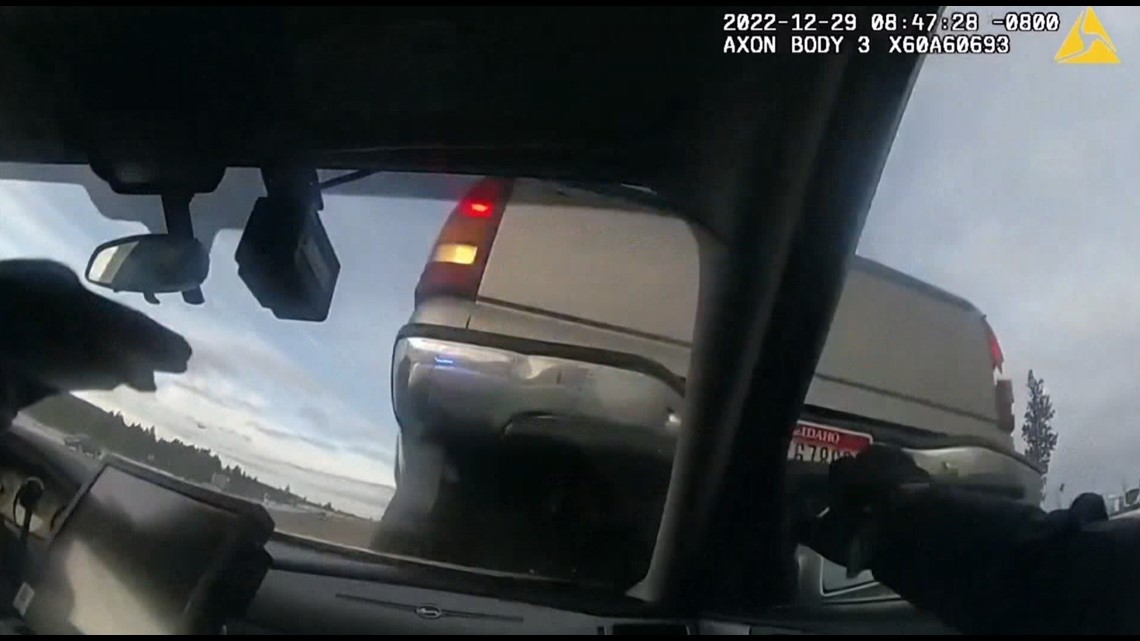 Bodycam footage of Post Falls I-90 shooting &car chase released | krem.com