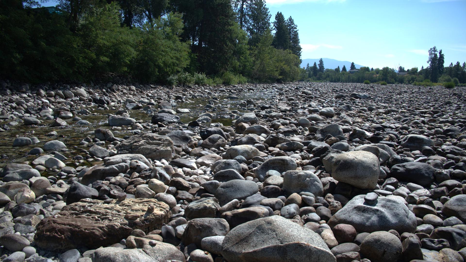 Spokane Riverkeeper photos show dried-up section of river in Spokane ...