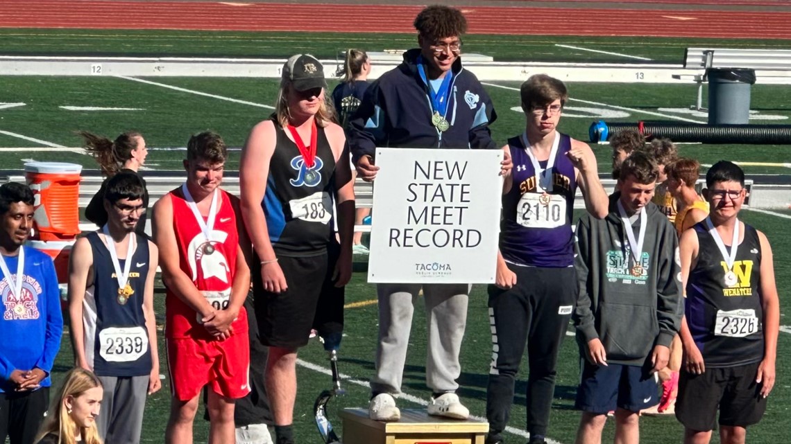 Central Valley's Brandon Thomas sets new state field records | krem.com