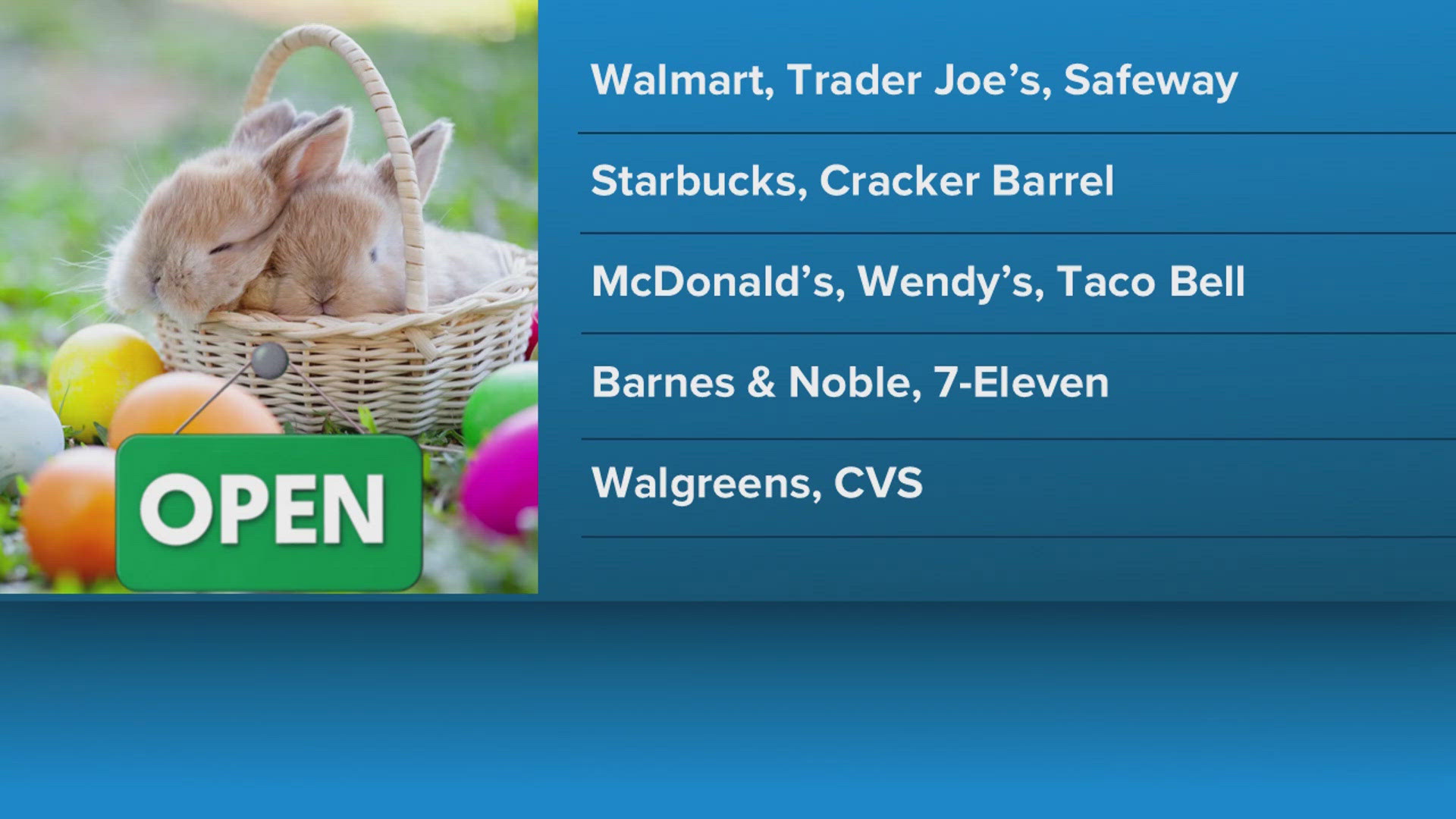 What's open and what's closed this Easter Sunday? | krem.com