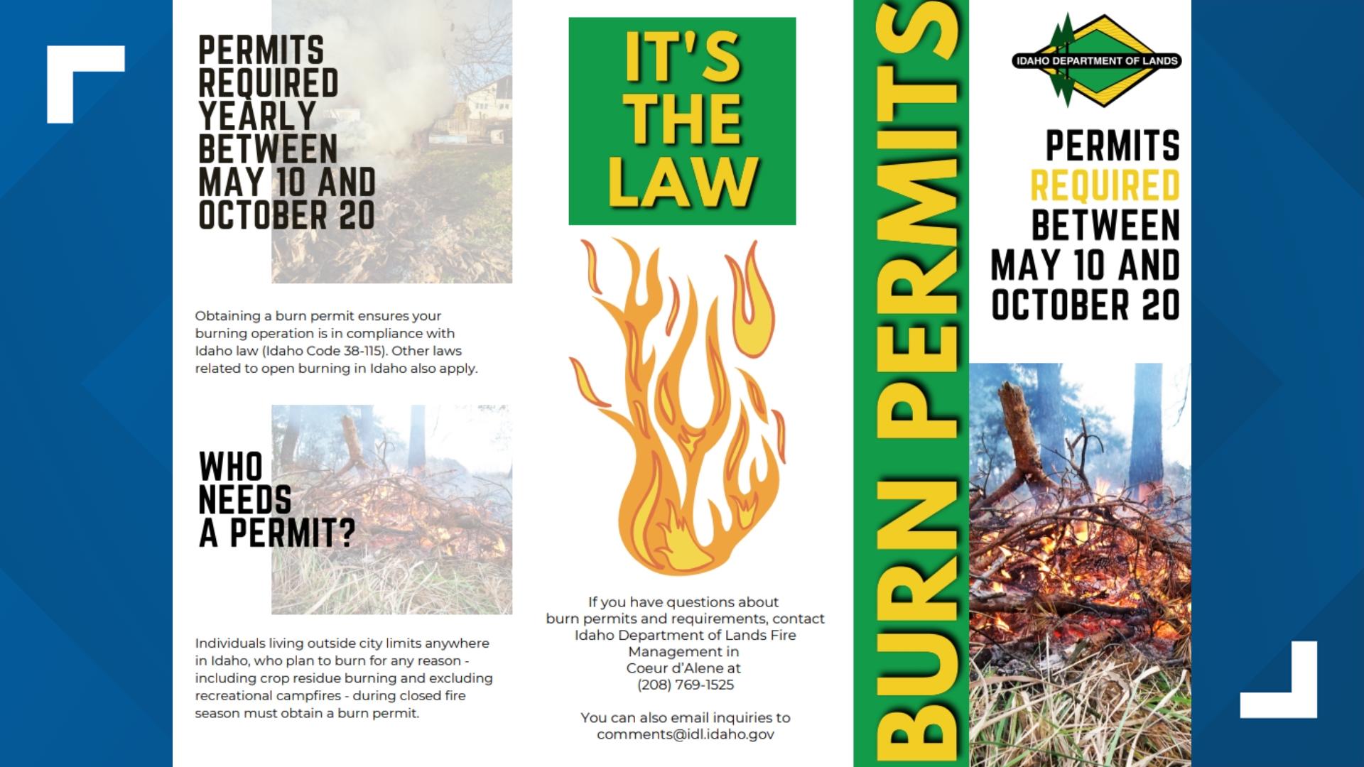Burn permits required in Idaho starting May 10 | krem.com