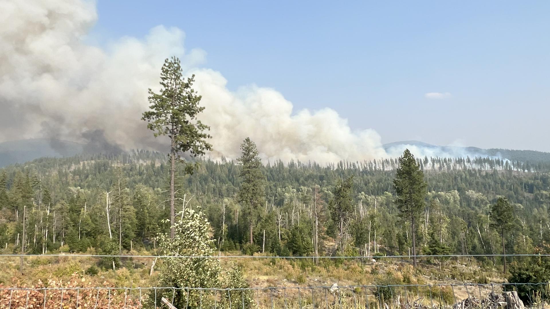 Evacuations ordered for wildfire burning near Athol | krem.com