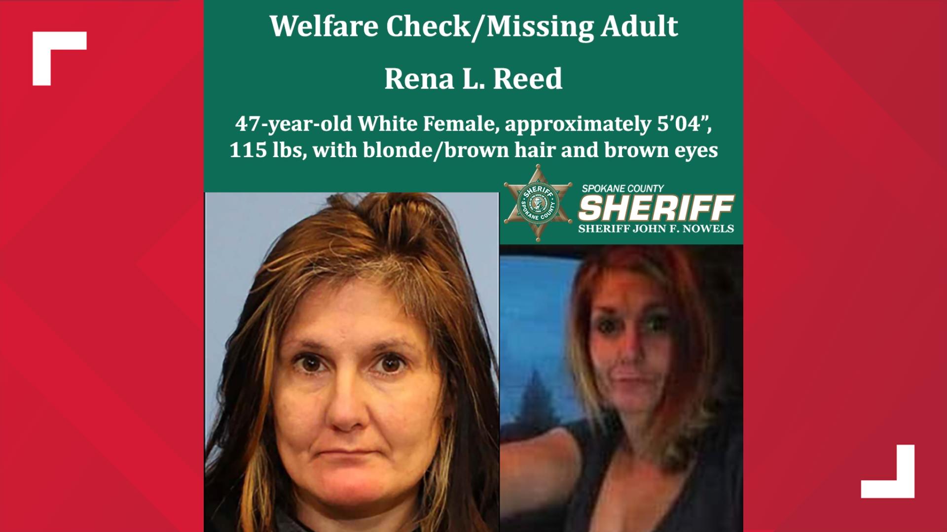 Spokane County seeks help to find missing Rena L. Reed | krem.com