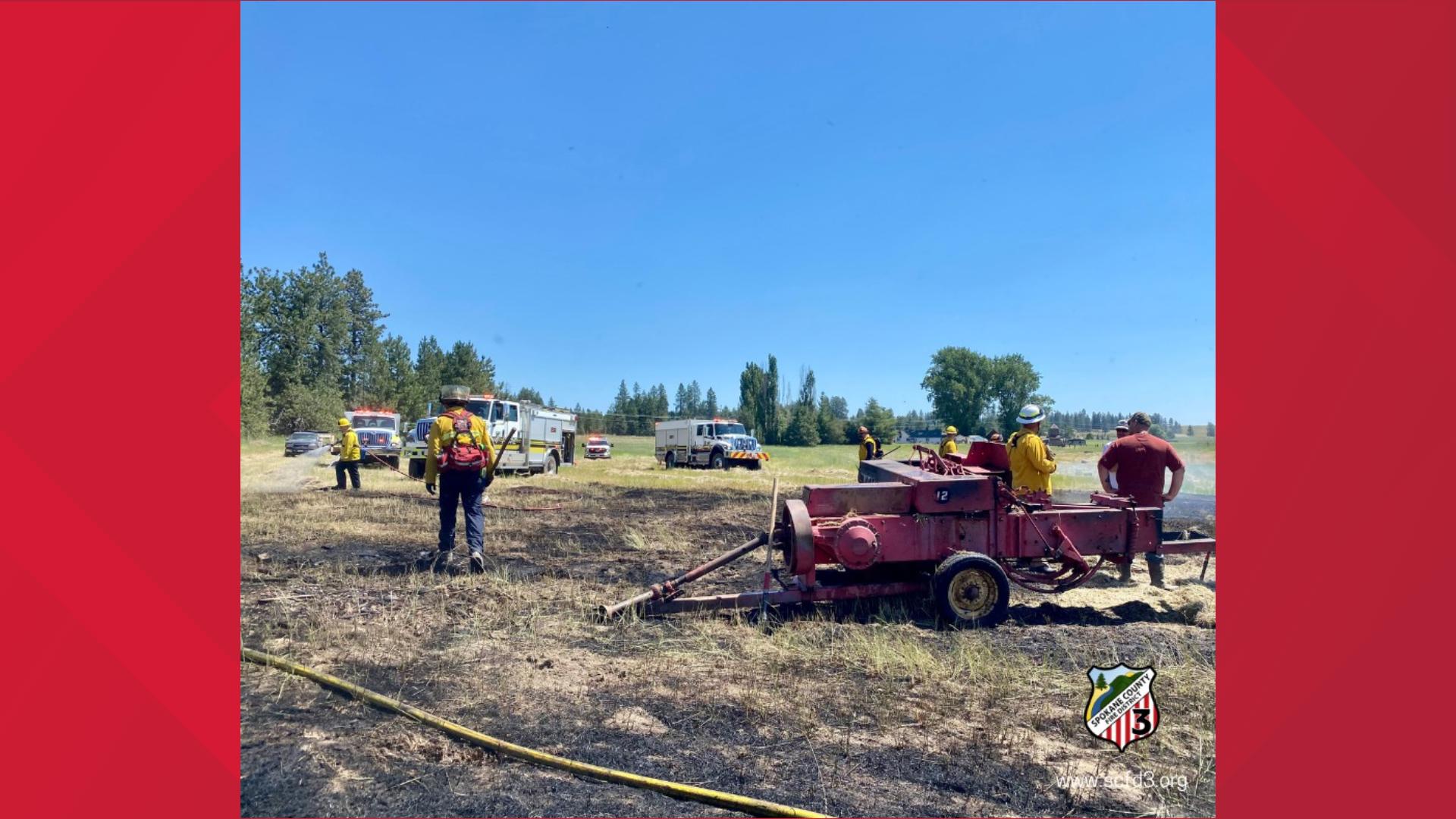 Spokane firefighters extinguish small fire near Medical Lake | krem.com