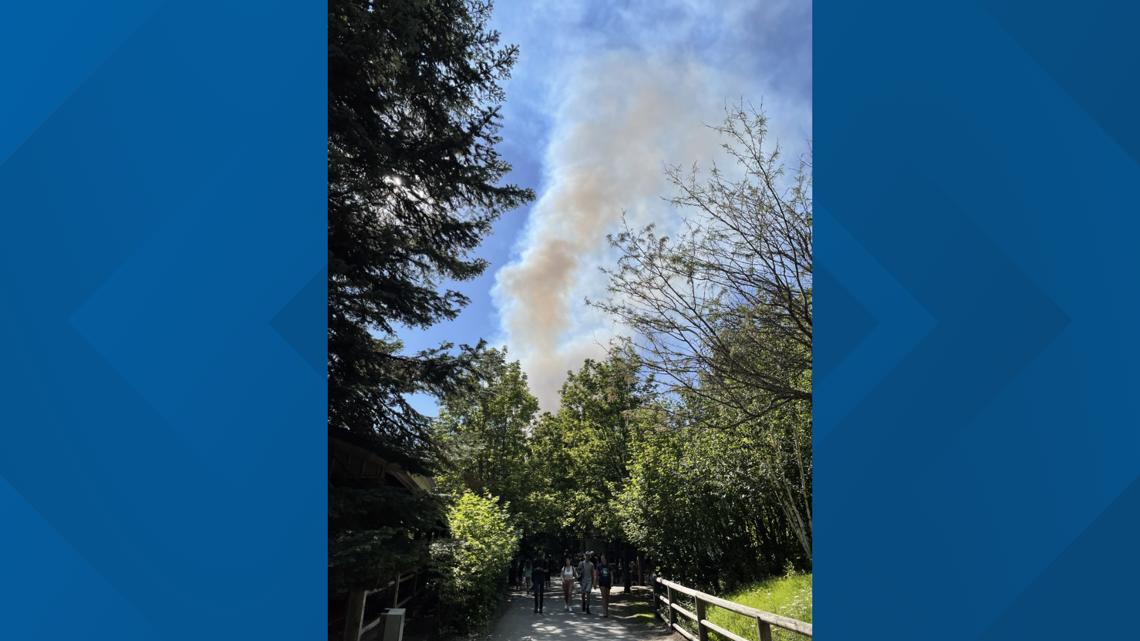PHOTOS: Fire burning in Athol prompts Silverwood Theme Park to evacuate ...