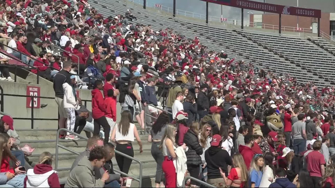 WSU football fans fill stadium seats at 2022 Crimson and Gray spring ...