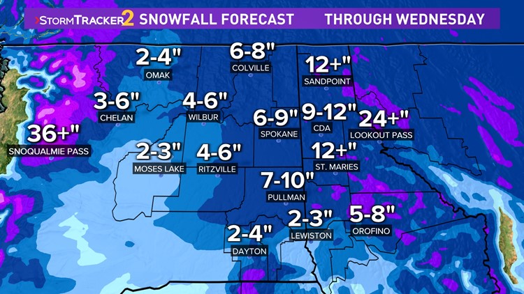 Winter storm warnings in Spokane with major snow in the forecast | krem.com