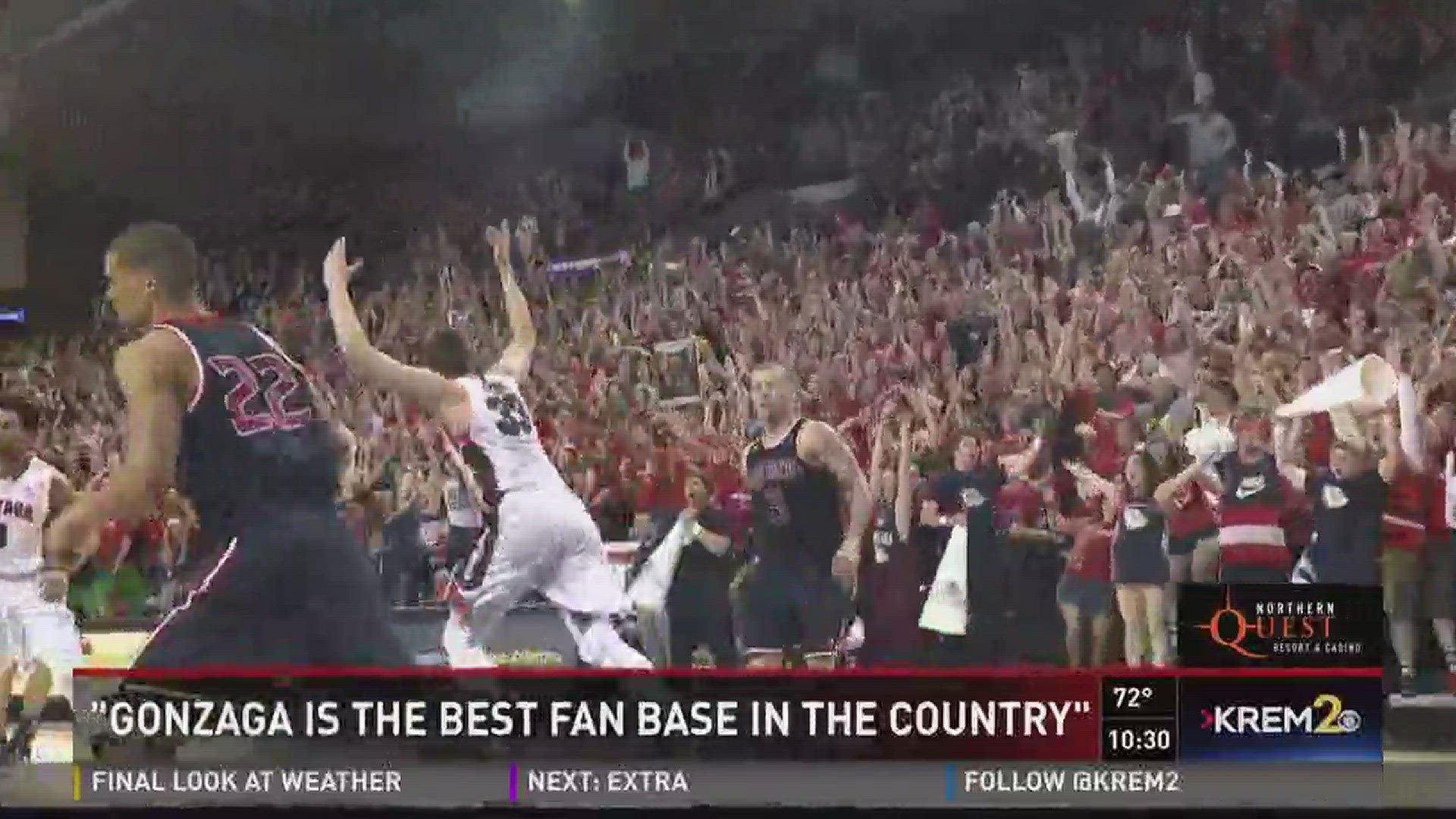Kyle Wiltjer: Zags have best fan base in the country | krem.com